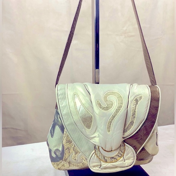 Sharif | Bags | 8s Handbag By Sharif Made In Usa Vintage Bronze Ivory ...